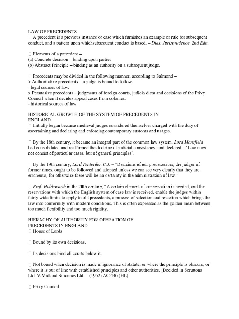 Law of Precedents | PDF | Precedent | Supreme Courts