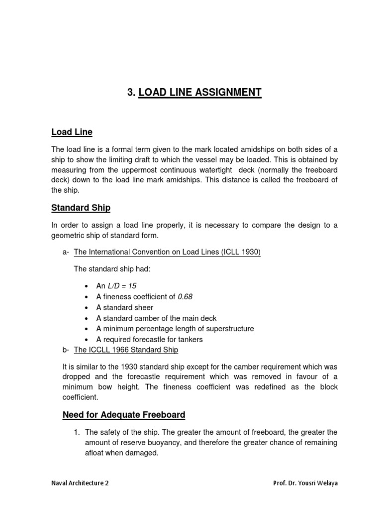 Ship Load Line | PDF | Deck (Ship) | Ships