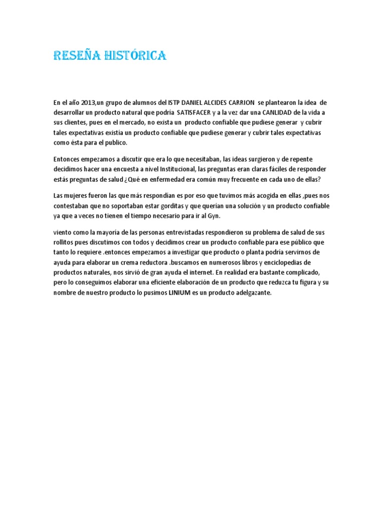Creación de Linium: Producto Adelgazante | PDF | Análisis FODA | Liderazgo