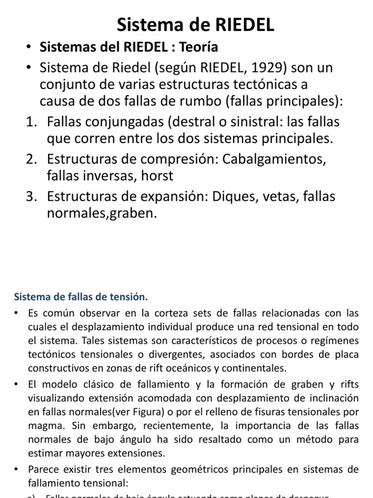 Sistema de RIEDEL | PDF | Geología estructural | Falla (geología)