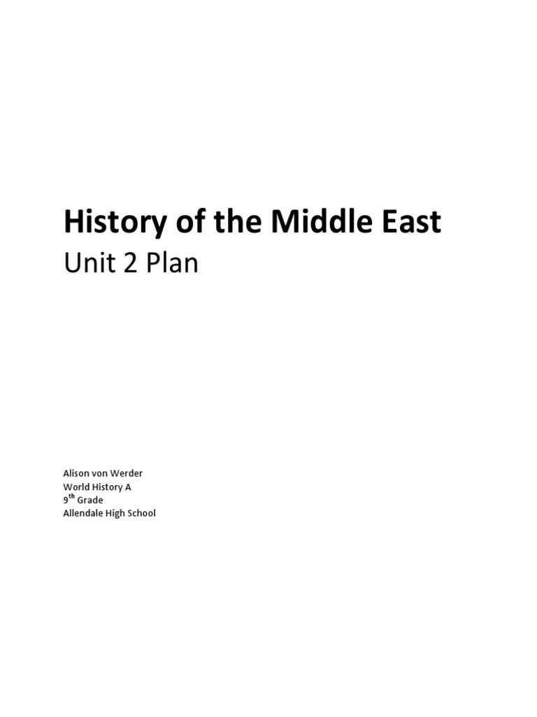 Middle East History Unit Plan for 9th Grade | PDF | Sufism | Hajj