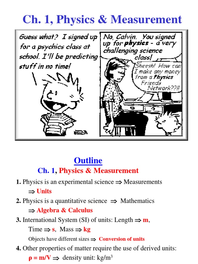 Ch. 1, Physics & Measurement | PDF | Significant Figures | Physics