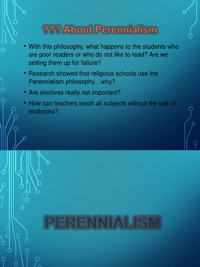 Perennialism | Traditions | Sharing