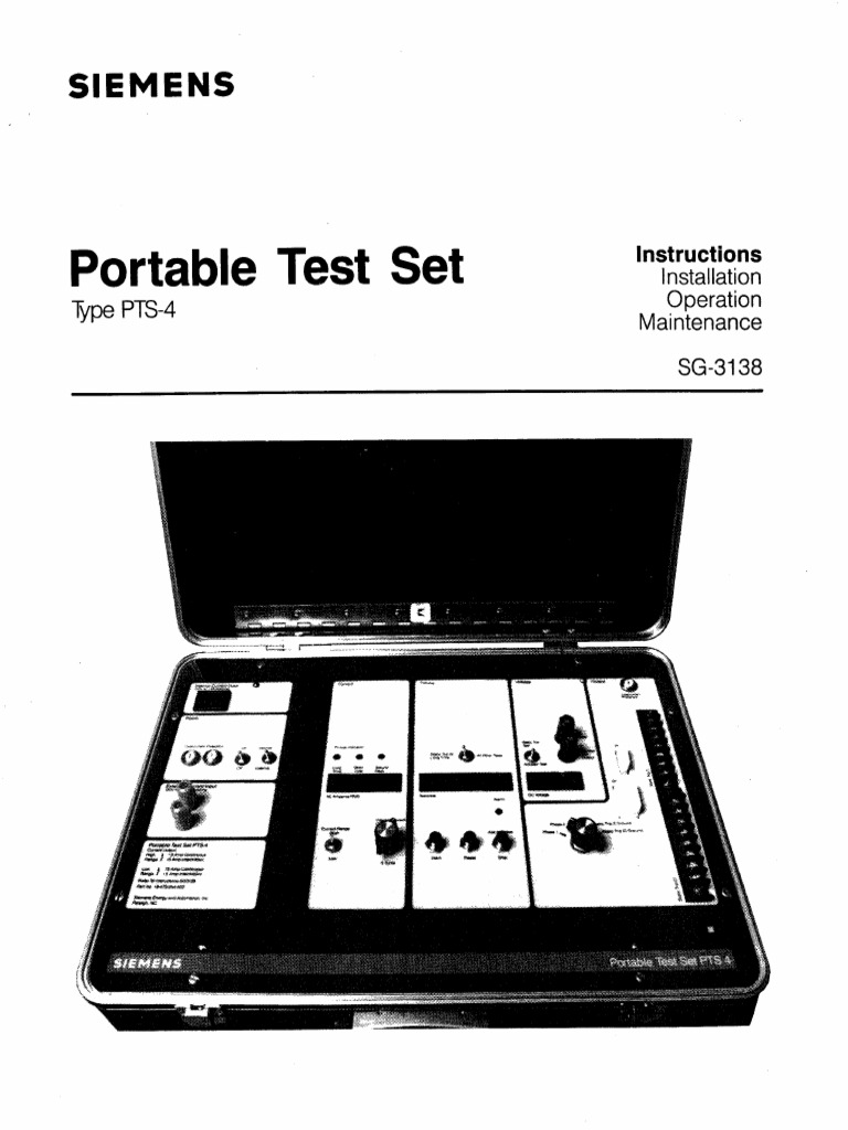 Manual Siemens PTS-4 | PDF