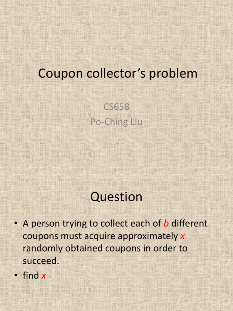 Probability in Coupon Collection | PDF | Theoretical Computer Science ...