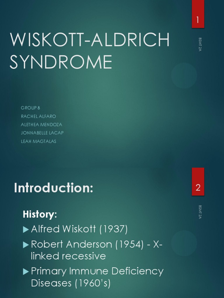 Wiskott-Aldrich Syndrome Presentation | PDF | Viral Vector | Gene Therapy