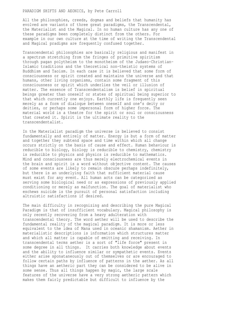 Paradigm | PDF | Philosophy