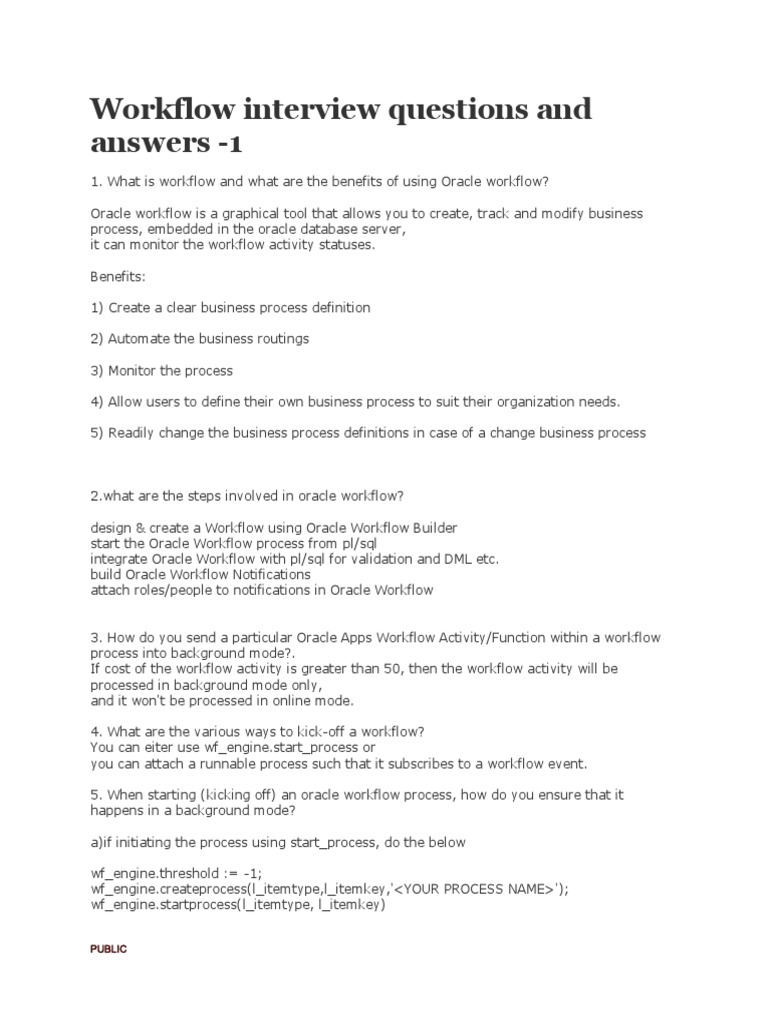 Workflow Workflow Interview Questions And Answersinterview Questions And Answers Pdf Oracle 
