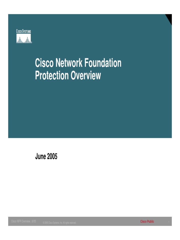 Cisco Network Foundation Protection Overview | PDF | Router (Computing) | Denial Of Service Attack