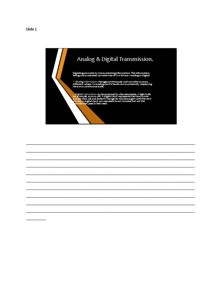 Digital Transmission Handouts | PDF | Duplex (Telecommunications) | Cable