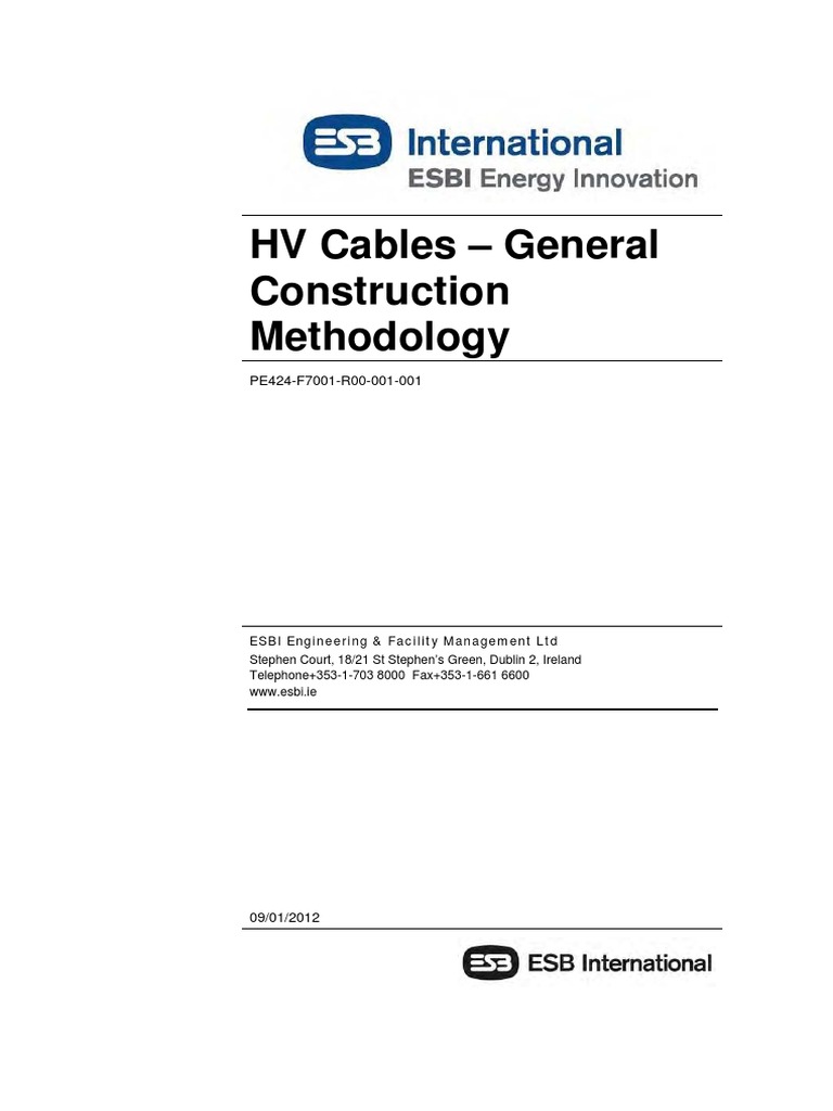 4 Underground Cables Construction Methodology | PDF | Computers ...