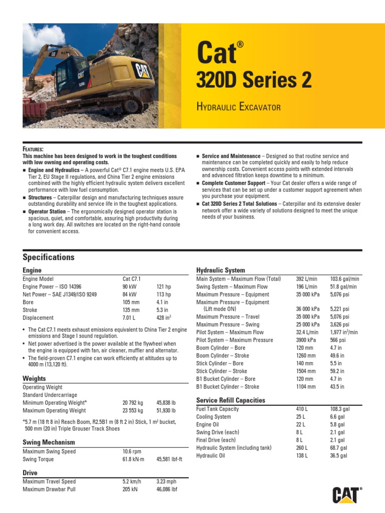 Brosur CAT 320D-2 | PDF | Engines | Mechanical Engineering