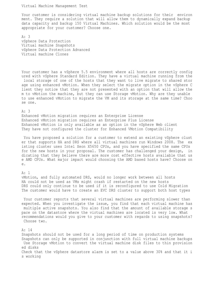 Virtual Machine Management (5.5) VTSP | PDF | V Mware | Virtual Machine