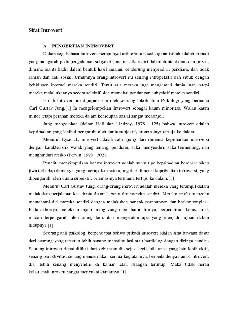 Sifat Introvert | PDF
