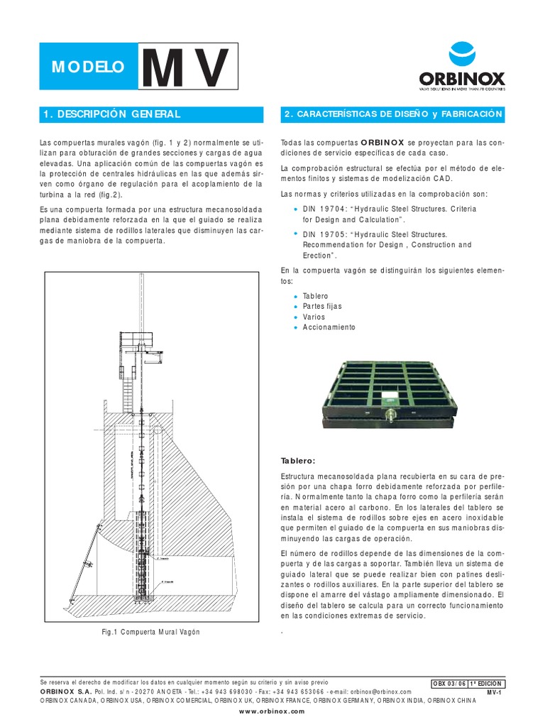 Compuerta Mural 6 | PDF | Acero | Diseño