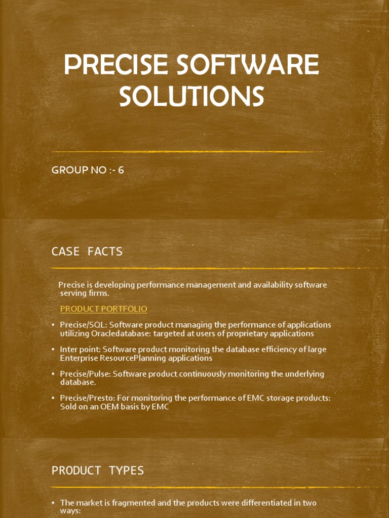 Precise Software Solutions: Group No:-6 | PDF | Sales | Databases