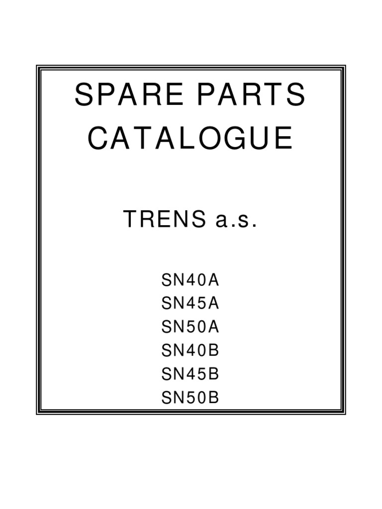 Spare Parts and Drawings Catalogue For Tos Sn40 | PDF | Gear ...