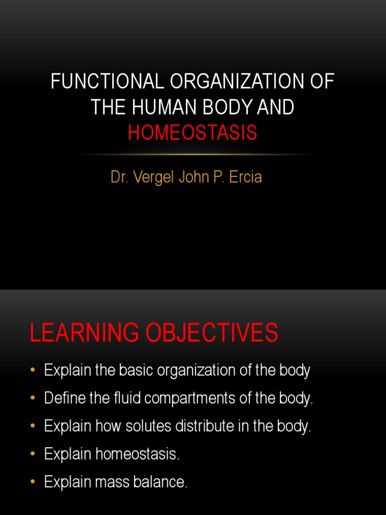 Functional Organization of The Human Body and HOMEOSTASIS | PDF | Self ...