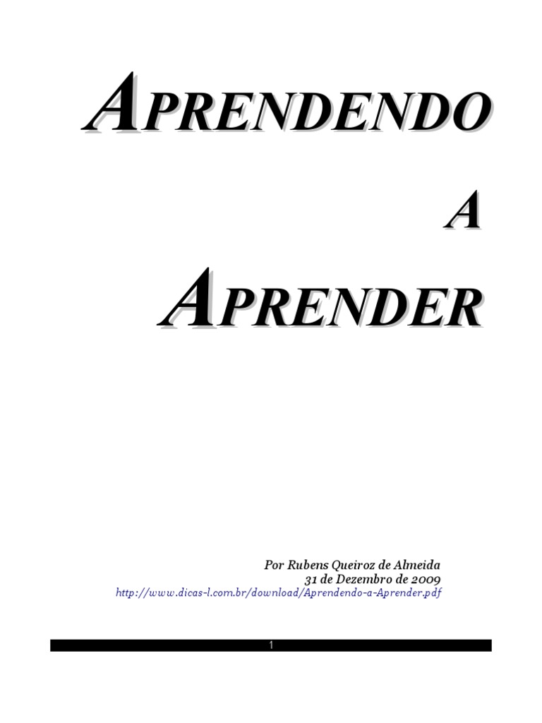 Aprendendo A Aprender | PDF | Linguagem natural | Aprendizado