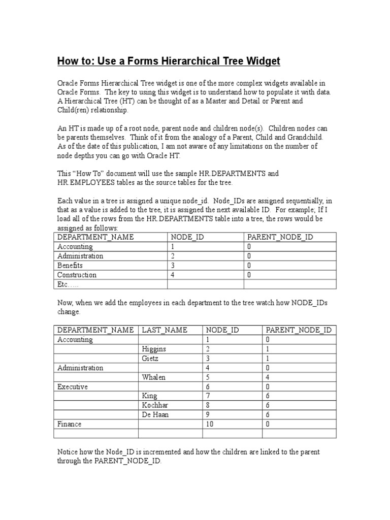 How To Use Hierachical Tree Control | PDF | Variable (Computer Science ...