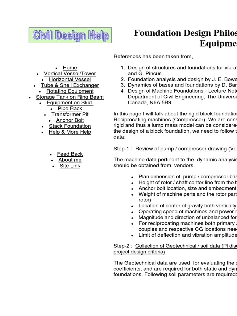 Pump Foundation | PDF | Machines | Geotechnical Engineering