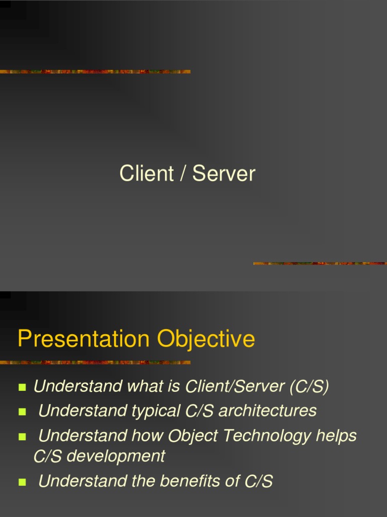 Client Server | PDF | Client–Server Model | Server (Computing)