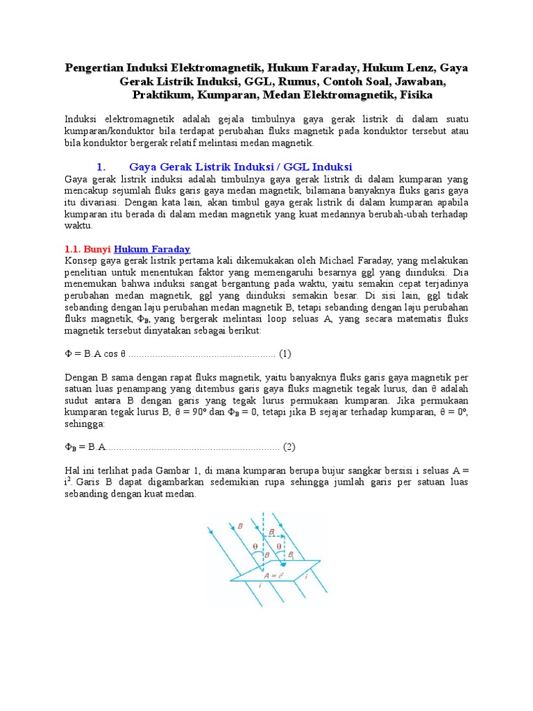 HUKUM LENZ DAN ARAH ARUS INDUKSI | PDF