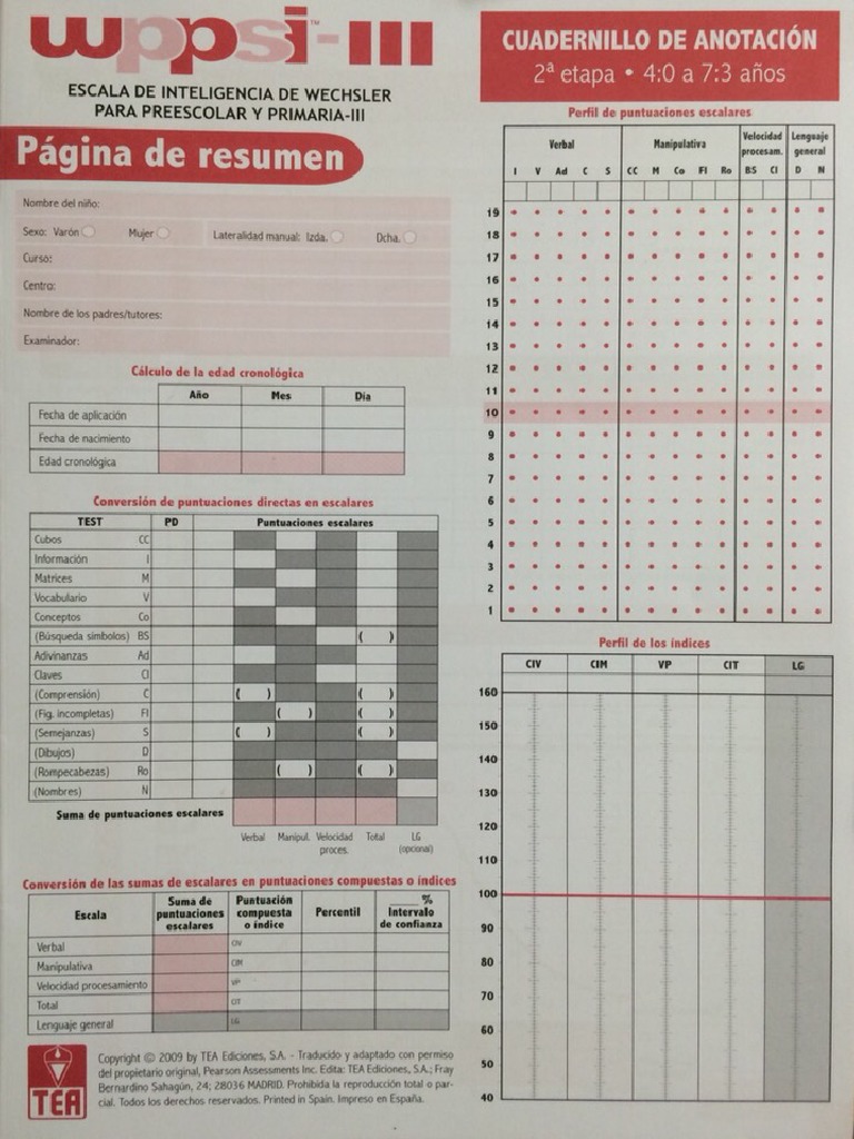 Protocolo WPPSI 4-7.3
