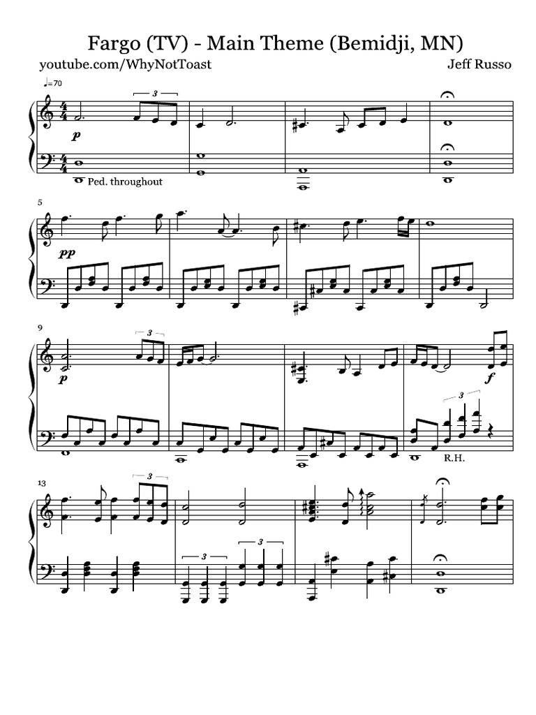 Fargo Main Theme Piano