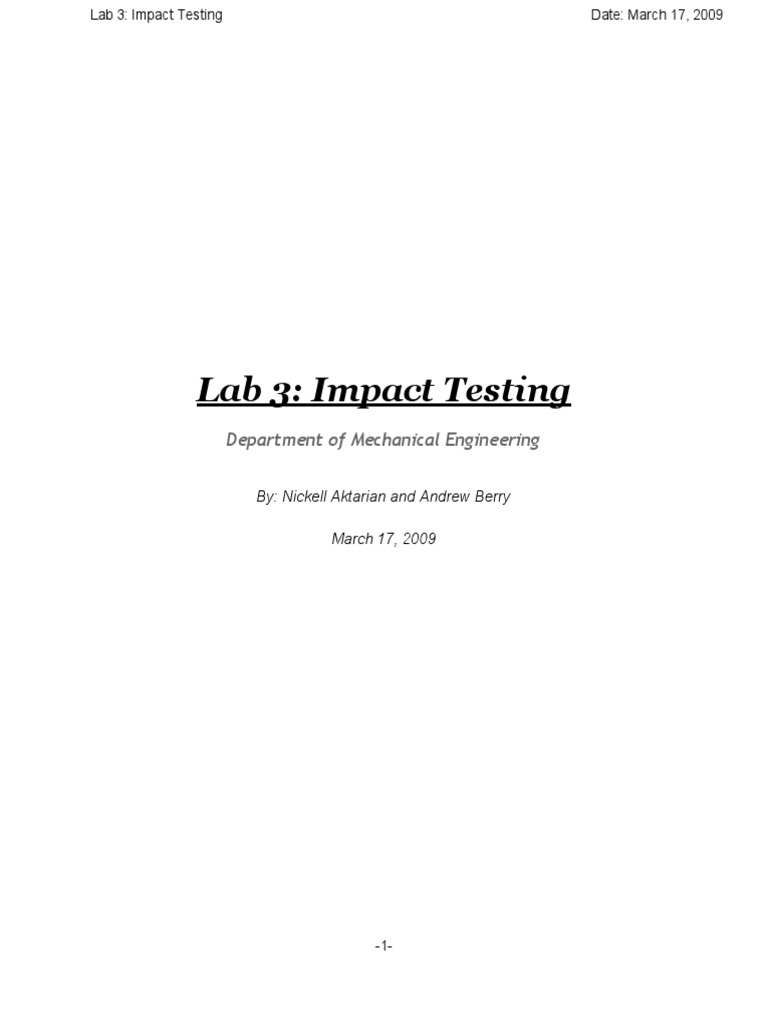 Lab Report Assignment | PDF | Fracture | Ductility