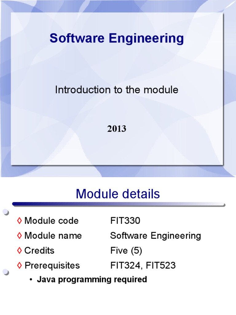 Lect1 Introduction Module Pdf Object Oriented Programming Modular Programming 6018