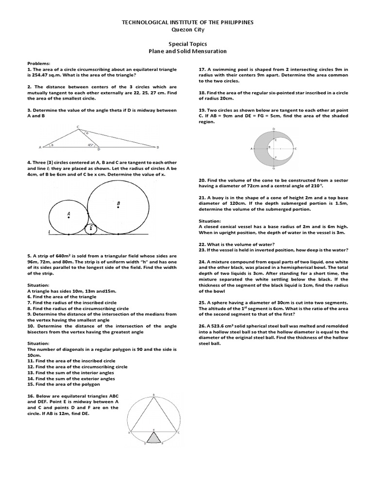 Plane and Solid Geometry | Circle | Triangle
