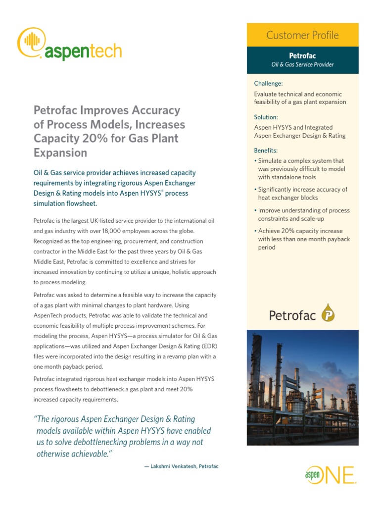 Petrofac Case Study | PDF | Simulation | Heat Exchanger