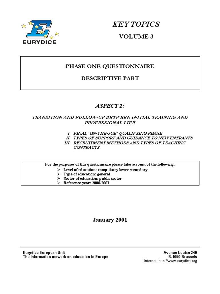 Key Topics: Phase One Questionnaire Descriptive Part | Download Free ...