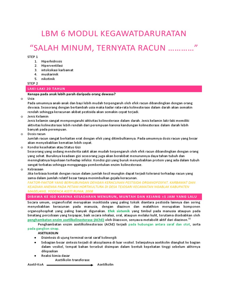 Bhan Sken 5 Tentang Racun Organofosfat Copas | PDF