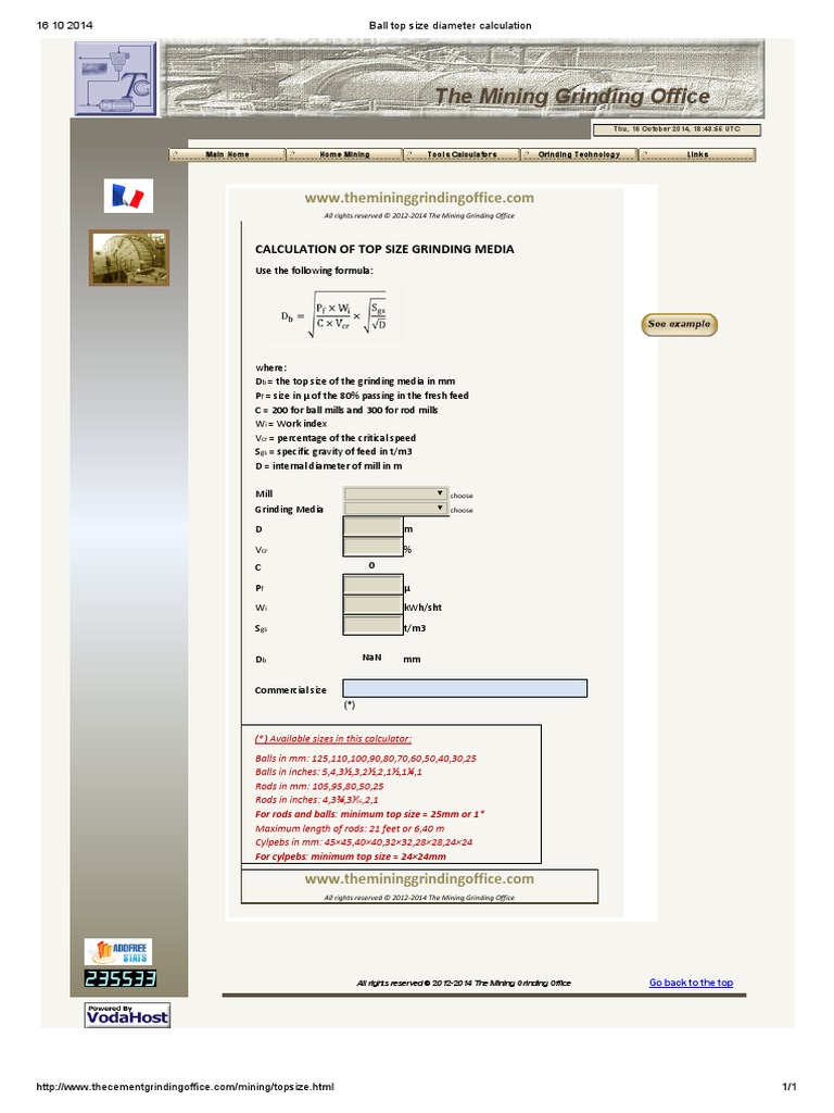 Ball Top Size Diameter Calculation | PDF