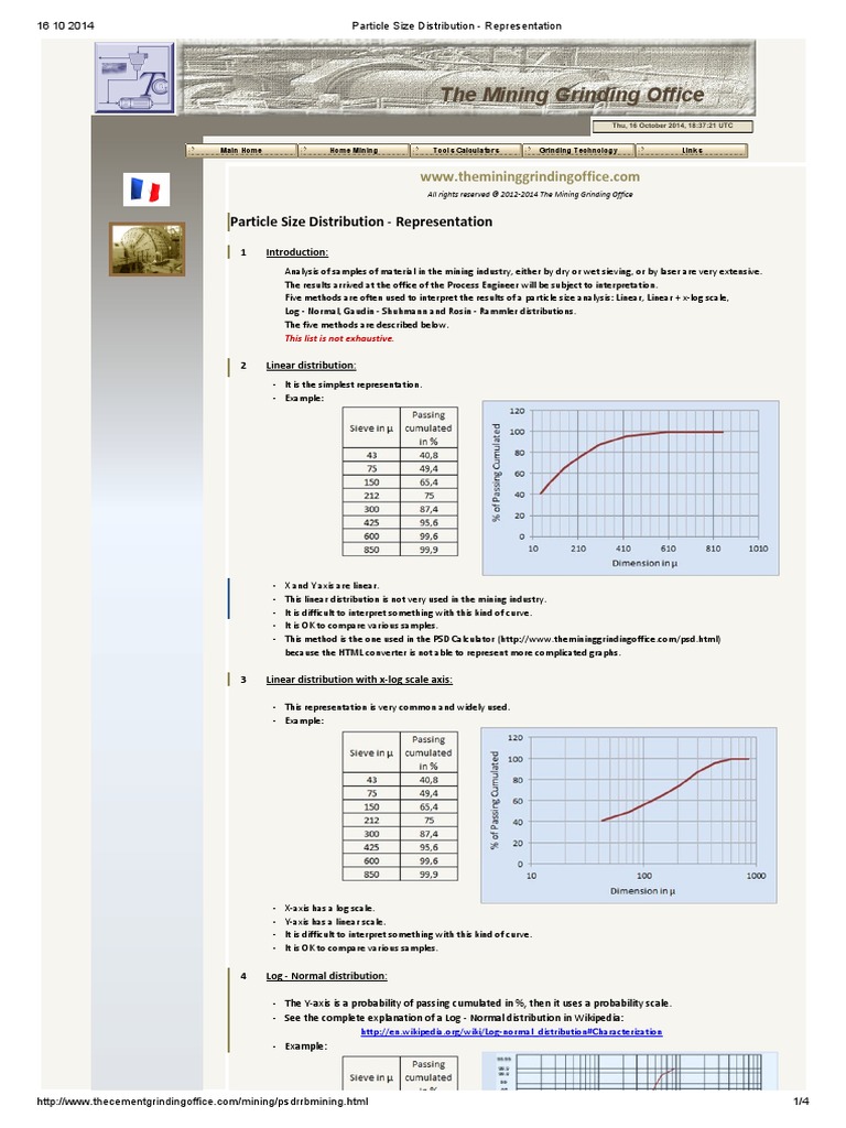 Particle Size Distribution - Representation | PDF | Particle Size ...