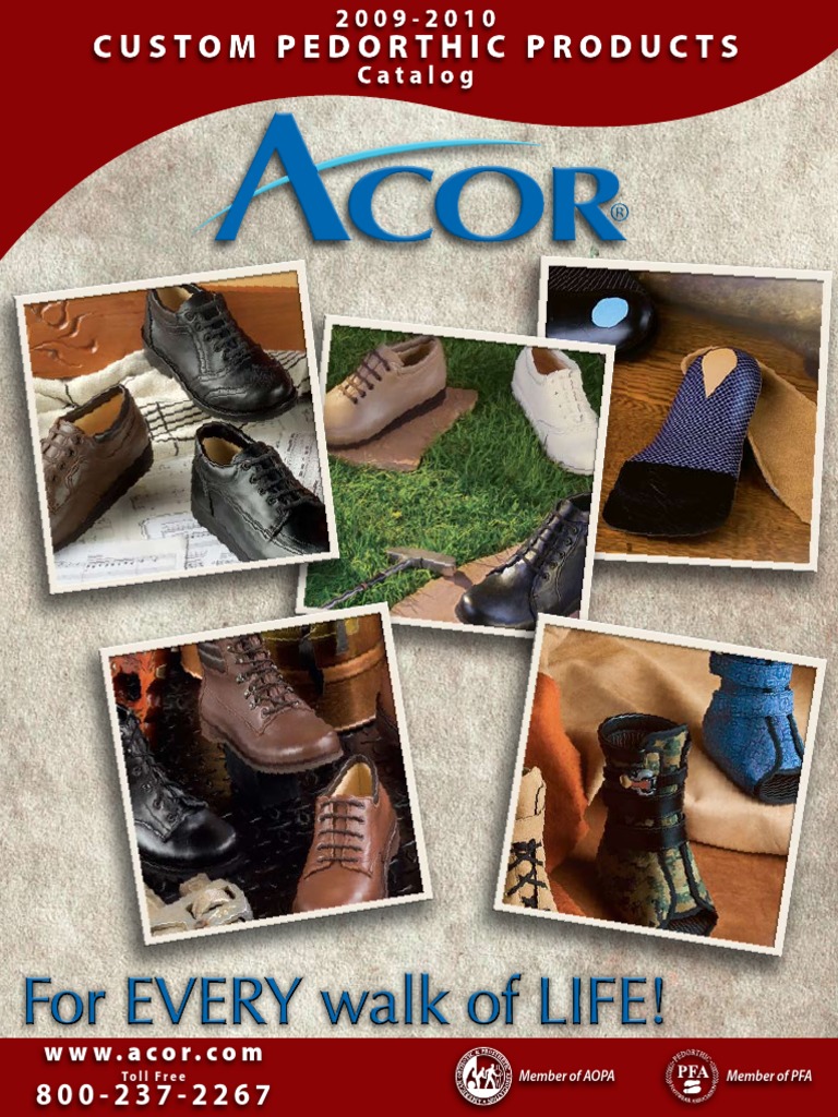 2009 2010 Acor Custom Pedorthics Catalog E | PDF | Ankle | Shoe