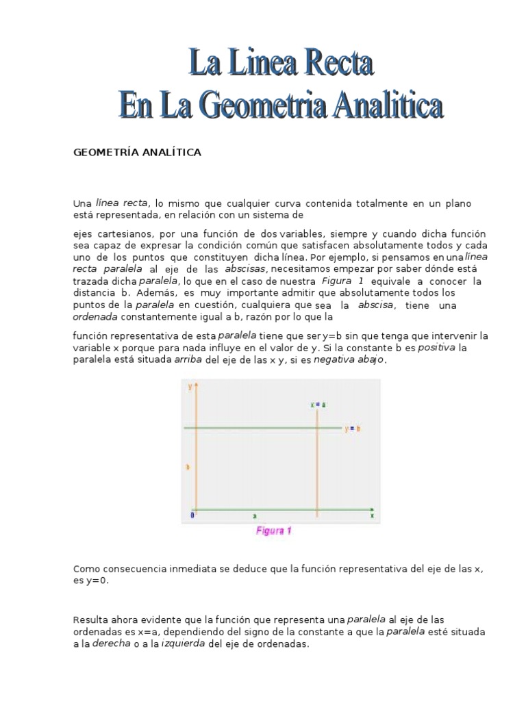 Ecuaciones de la Recta en Geometría Analítica | PDF | Sistema de ...