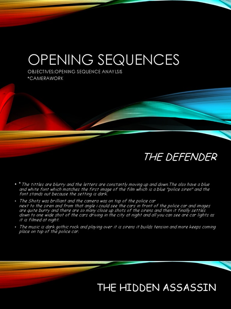 Opening Sequences Analysis | PDF