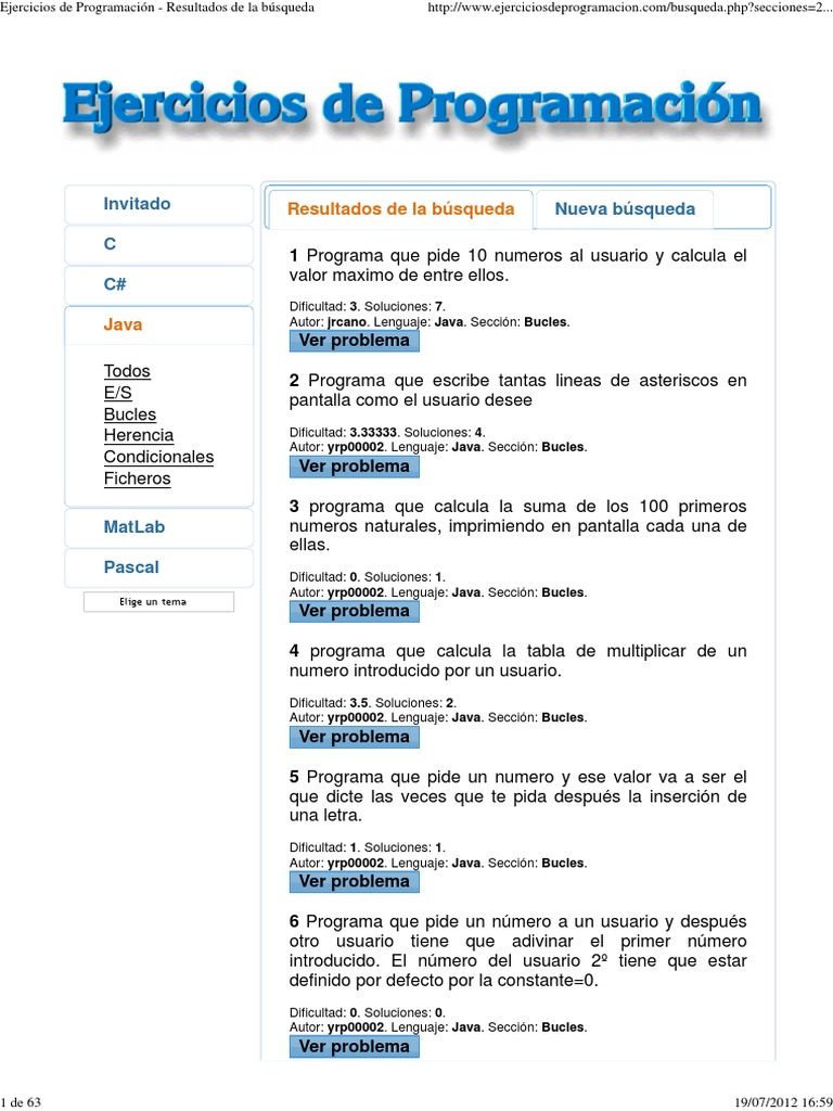 Java Bucles | PDF | Lenguaje de programación | Java (lenguaje de ...
