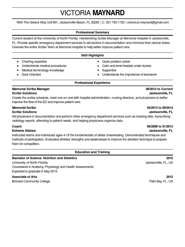 Victoria Resume | PDF