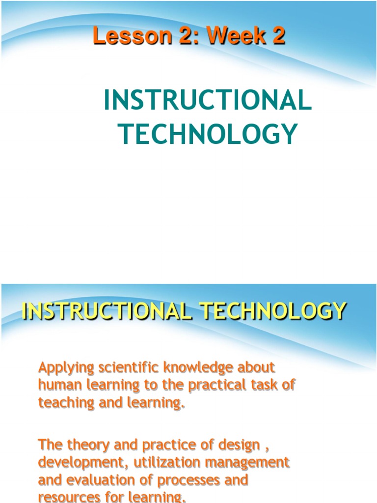 Definitions and Concepts 2 - Instructional Technology | PDF ...