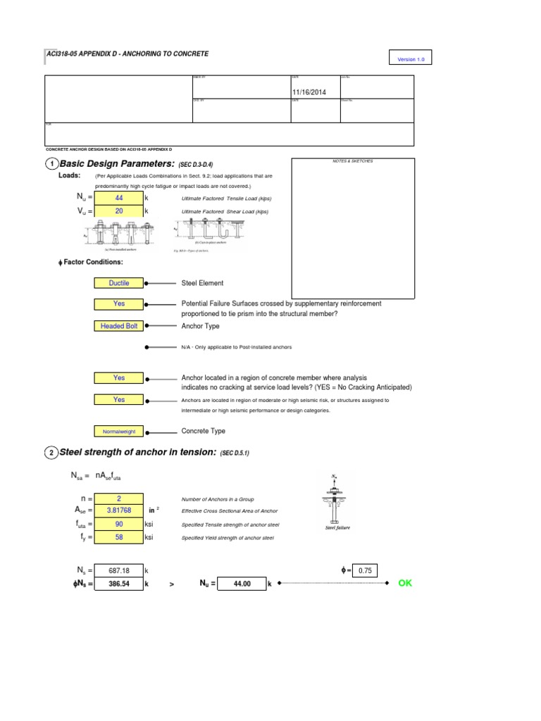Anchor_Bolt | Microsoft Excel | Spreadsheet
