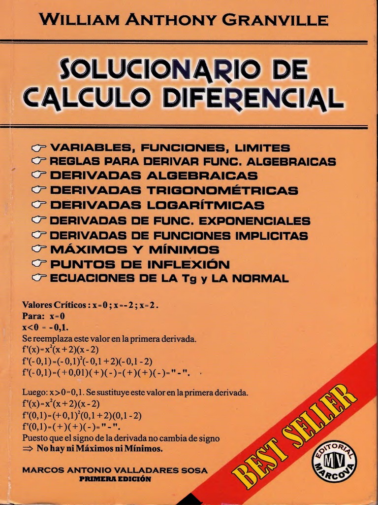 Solucionario de Cálculo Diferencial e Integral (Granville) | PDF