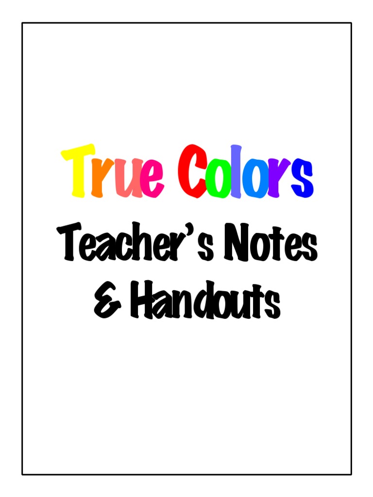 True Colors Packet | Download Free PDF | Color | Leadership