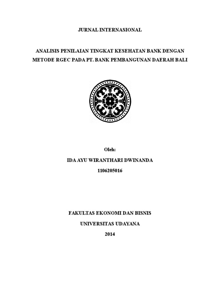 Analisis Kesehatan Bank Bali dengan RGEC | PDF | Bisnis