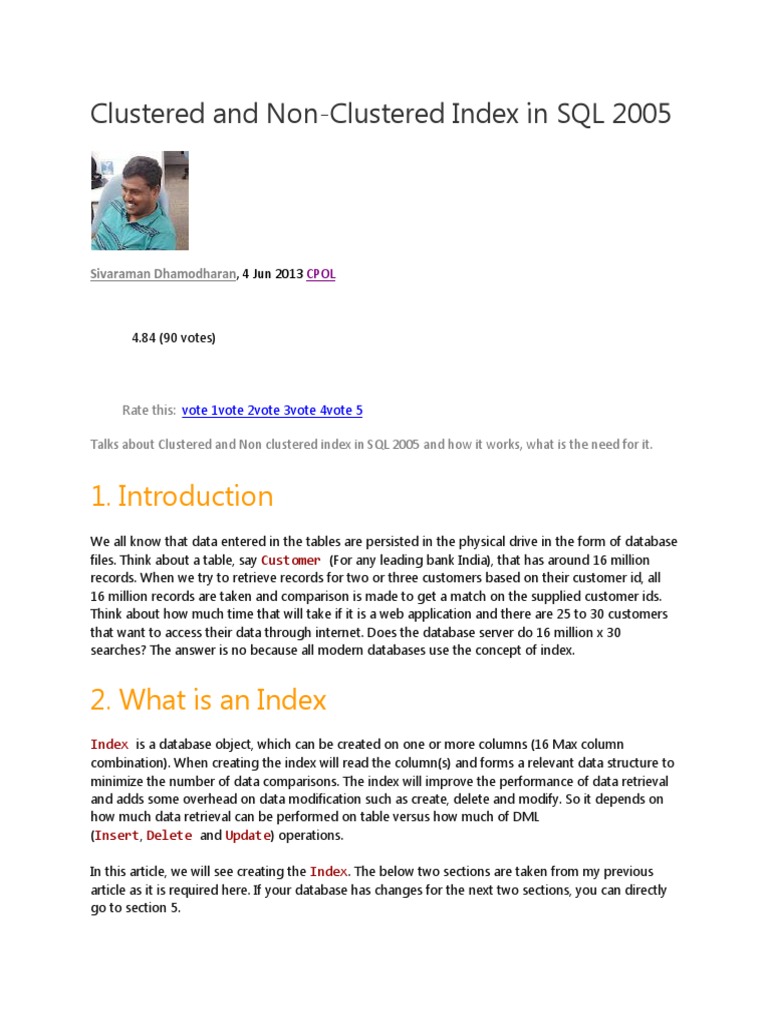 Perfomance Tuning | PDF | Database Index | Microsoft Sql Server