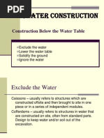 Construction Below The Water Table | PDF | Deep Foundation | Concrete