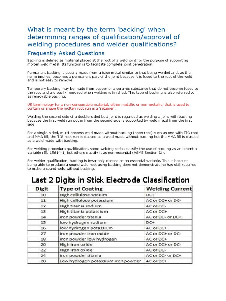 Backing & Retainer | PDF | Rectifier | Welding